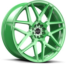 Custom Green Car Rims